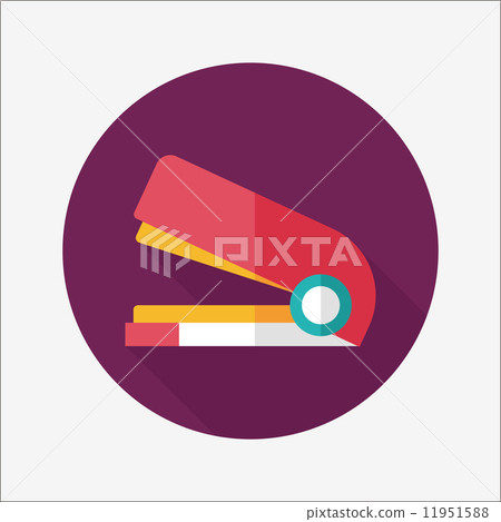 Stapler flat icon with long shadow,eps10 - Stock Illustration [11951588 ...
