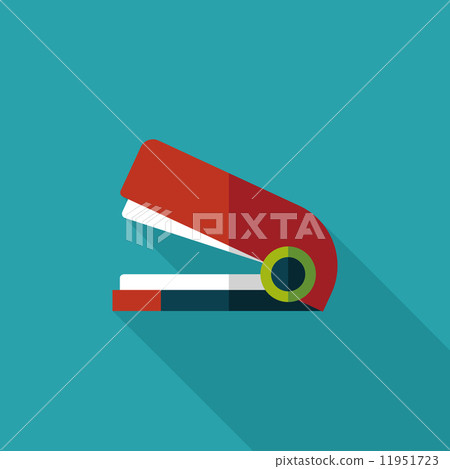 Stapler flat icon with long shadow,eps10 - Stock Illustration [11951723 ...
