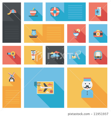 traveling flat ui background,eps10 - Stock Illustration [11951937] - PIXTA