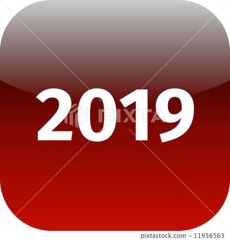 year 2019 red icon - Stock Illustration [11956563] - PIXTA
