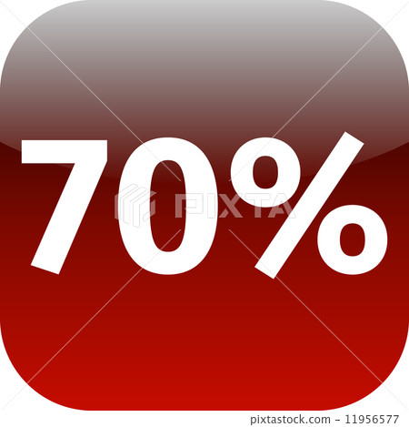 70 percent icon - Stock Illustration [11956577] - PIXTA