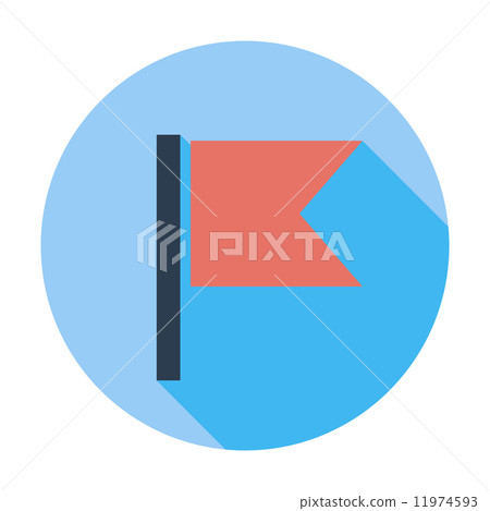 Flag single flat icon. - Stock Illustration [11974593] - PIXTA