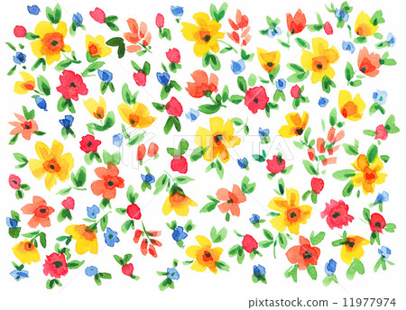 illustration, cute, small flowers pattern - Stock Illustration ...