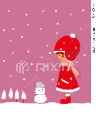 Red snow scene - Stock Illustration [11979260] - PIXTA