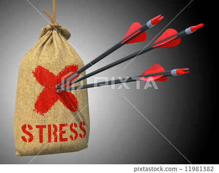 Stress - Arrows Hit in Red Mark Target. - Stock Illustration [11981382 ...