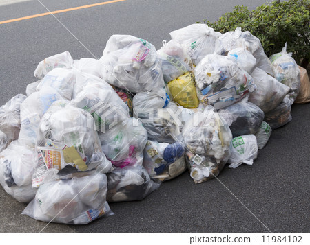 Stock Photo: trash collection area, trash, garbage - Stock Image ...
