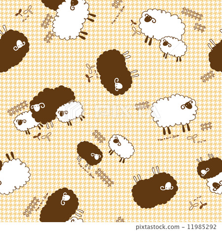 Sheep pattern, - Stock Illustration [11985292] - PIXTA