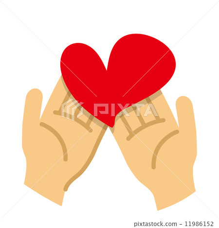 Hand Heart icon mark - Stock Illustration [11986152] - PIXTA