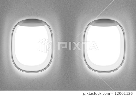 airplane or jet interior with two windows - Stock Illustration ...