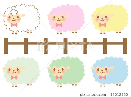 Sheep sideways - Stock Illustration [12012360] - PIXTA