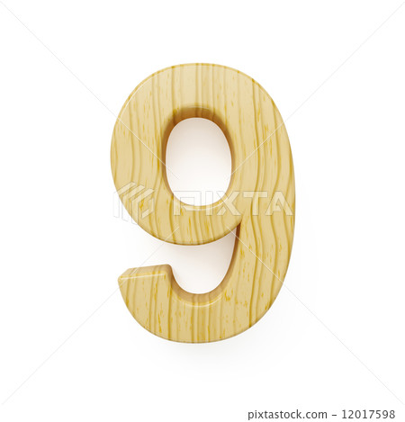Wood digit nine symbol - 9 - Stock Illustration [12017598] - PIXTA