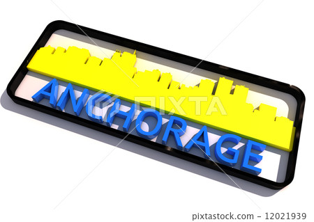 Anchorage USA logo with the base colors of the... - Stock Illustration ...