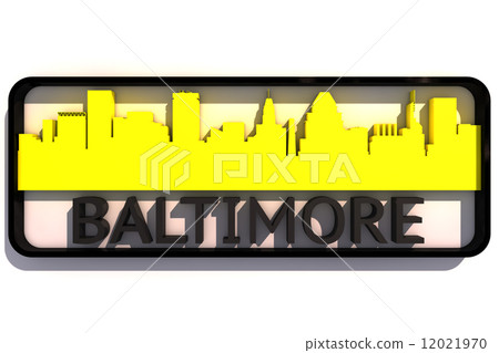 Baltimore USA logo with the base colors of the... - Stock Illustration ...