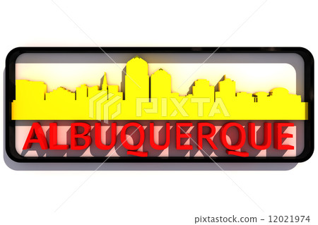 Albuquerque USA logo with the base colors of... - Stock Illustration ...