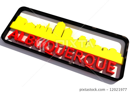 Albuquerque USA logo with the base colors of... - Stock Illustration ...