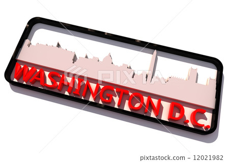 Washington D.C. USA logo with the base colors... - Stock Illustration ...