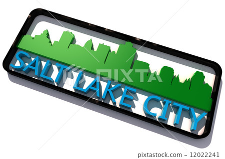 Salt Lake City USA logo with the base colors of... - Stock Illustration ...