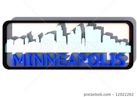 Minneapolis USA logo with the base colors of... - Stock Illustration ...