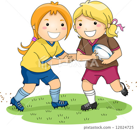 Rugby Girls - Stock Illustration [12024725] - PIXTA