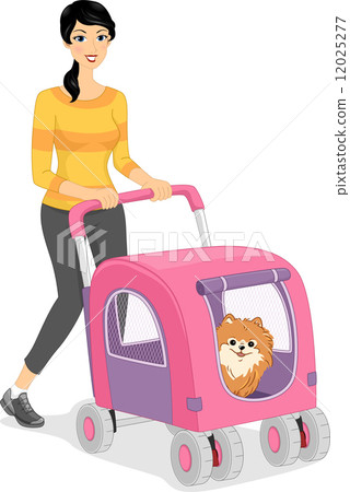 Dog Stroller - Stock Illustration [12025277] - PIXTA