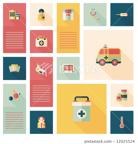 medical flat ui background,eps10 - Stock Illustration [12025524] - PIXTA
