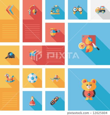 kid toys flat app ui background,eps10 - Stock Illustration [12025804 ...