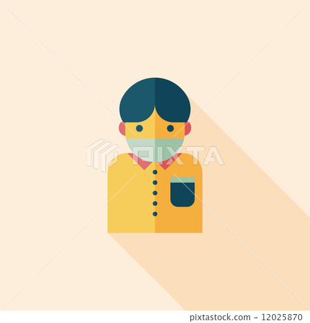Patient flat icon with long shadow - Stock Illustration [12025870] - PIXTA