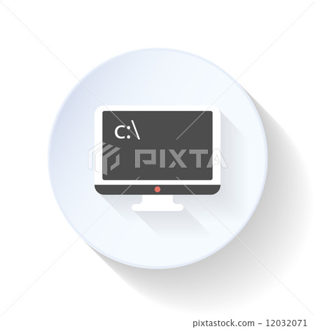 Command line on the screen flat icon - Stock Illustration [12032071 ...