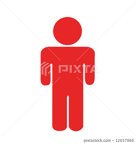 Illustration of a red person - Stock Illustration [12037868] - PIXTA
