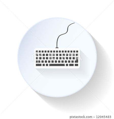 Computer keyboard flat icon - Stock Illustration [12045483] - PIXTA