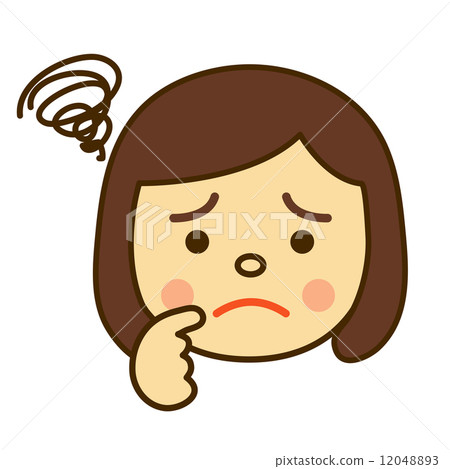 Moyamoya face housewife - Stock Illustration [12048893] - PIXTA