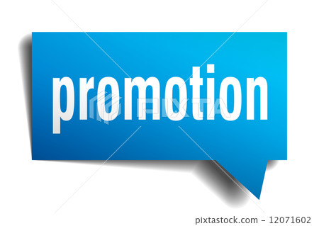 Promotion blue 3d realistic paper speech bubble... - Stock Illustration ...