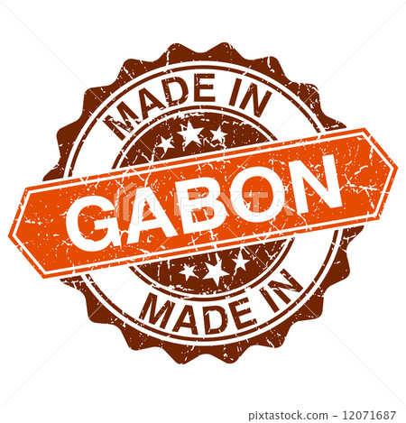 made in Gabon vintage stamp isolated on white... - Stock Illustration ...