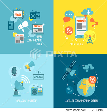 Set of media composition - Stock Illustration [12073980] - PIXTA