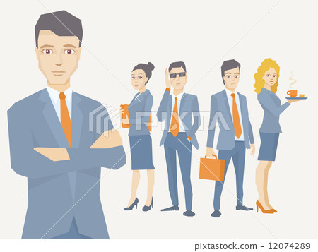 Vector illustration of a portrait of the leader... - Stock Illustration ...