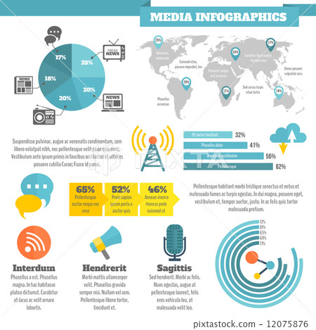Media infographics - Stock Illustration [12075876] - PIXTA