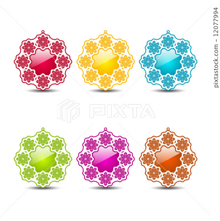 Christmas set tags isolated on white background - Stock Illustration ...