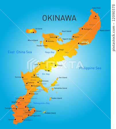 okinawa map - Stock Illustration [12090378] - PIXTA