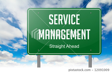 Service Management on Highway Signpost. - Stock Illustration [12091009 ...