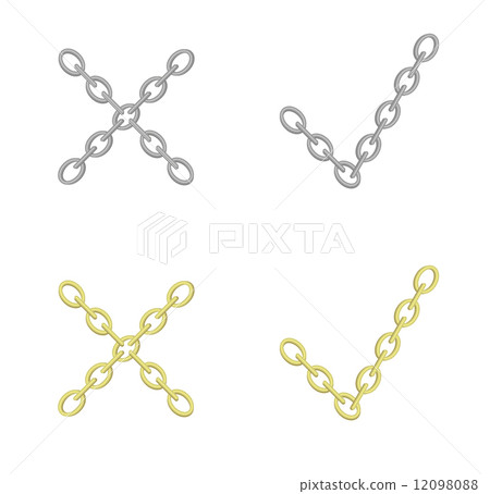 check marks created from chain - Stock Illustration [12098088] - PIXTA