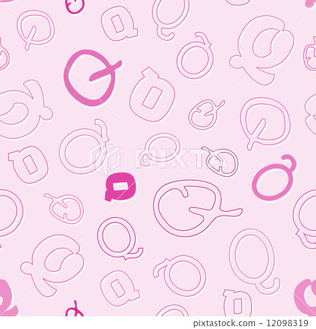 seamless pattern with character Q - Stock Illustration [12098319] - PIXTA