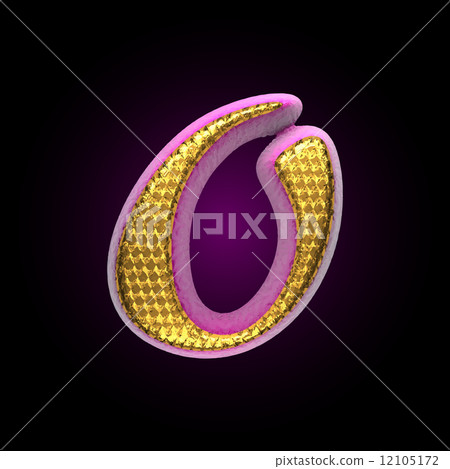 vector golden and pink letter o - Stock Illustration [12105172] - PIXTA