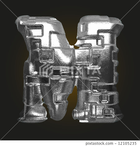 vector metal figure m - Stock Illustration [12105235] - PIXTA