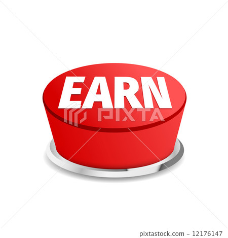 Time to earn button sign template - Stock Illustration [12176147] - PIXTA