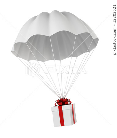 Parachute with a gift box - Stock Illustration [12202521] - PIXTA
