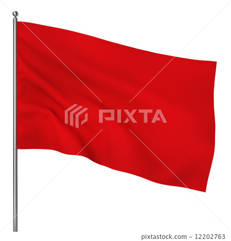 Blank red flag - Stock Illustration [12202763] - PIXTA