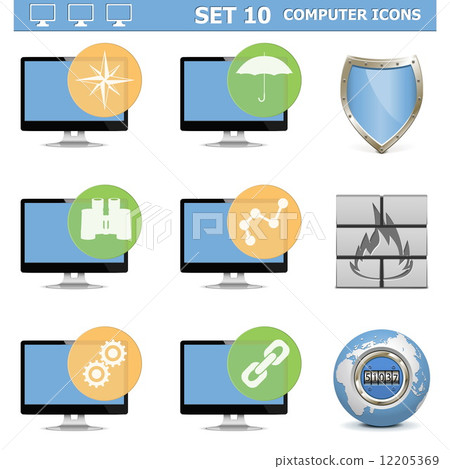 Vector Computer Icons Set 10 - Stock Illustration [12205369] - PIXTA