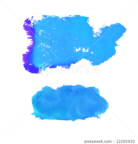 Blue watercolor set - Stock Illustration [12205910] - PIXTA