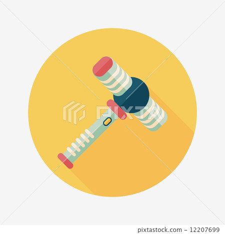 toy hammer flat icon with long shadow,eps10 - Stock Illustration ...