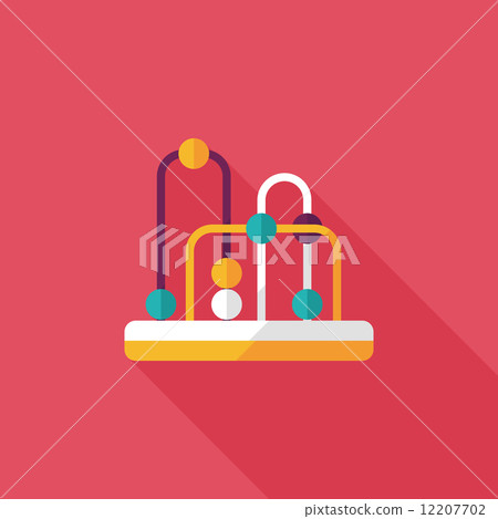 educational toy flat icon with long shadow,eps10 - Stock Illustration ...